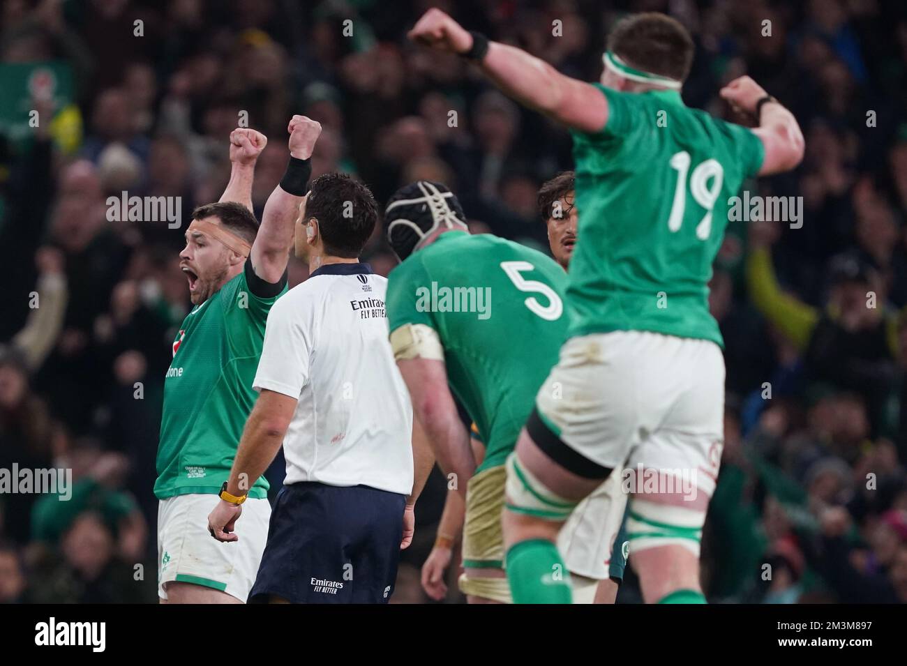 File photo dated 19-11-2022 of Ireland's Cian Healy (left) celebrates ...