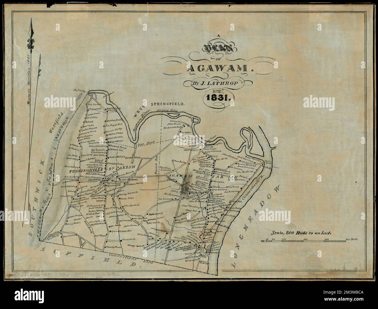 A plan of Agawam , Real property, Massachusetts, Agawam Town, Maps ...