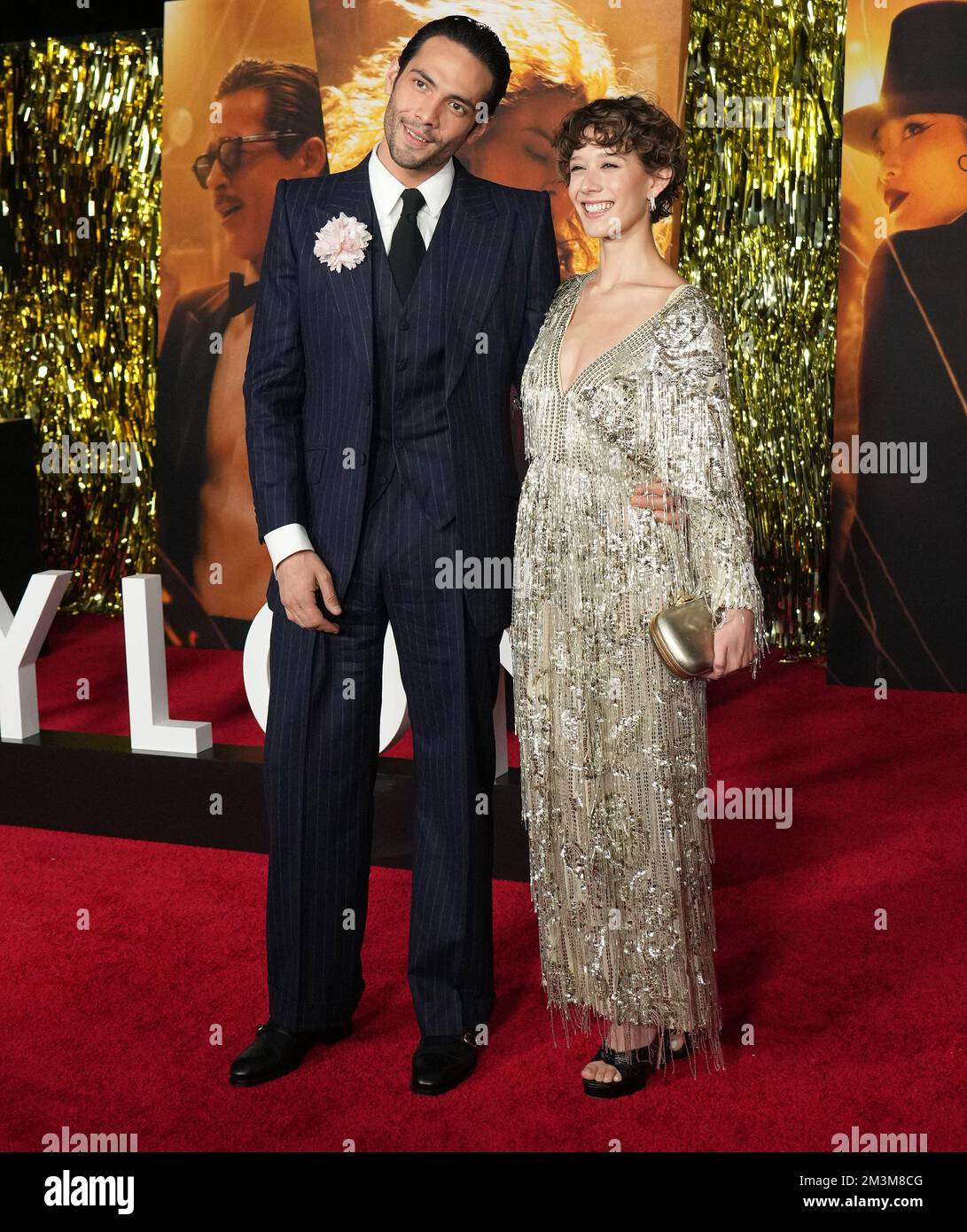 Los Angeles, USA. 15th Dec, 2022. (L-R) Diego Calva and Luciana Moreno ...