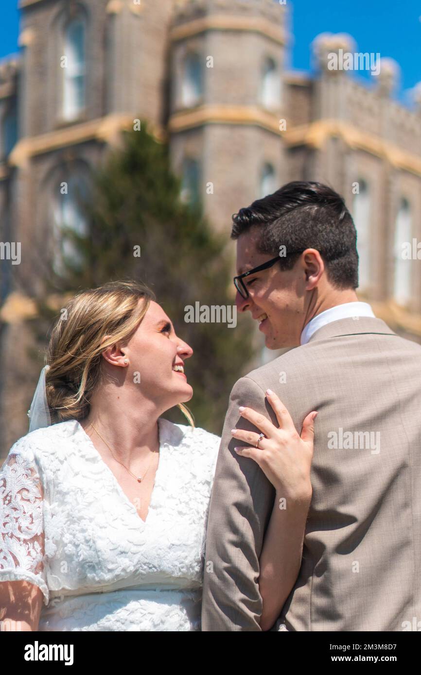 husband and wife getting married Stock Photo - Alamy