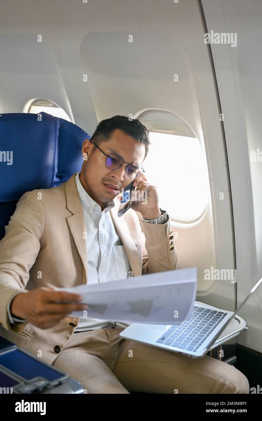 Business portrait serious man aircraft hi-res stock photography and ...
