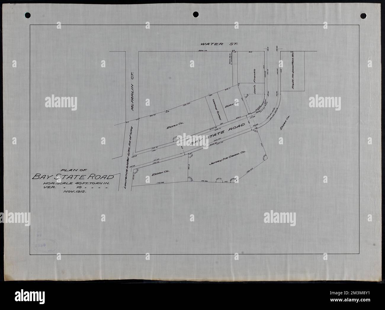 Plan of Bay State Road , Streets. Lawrence Stock Photo - Alamy