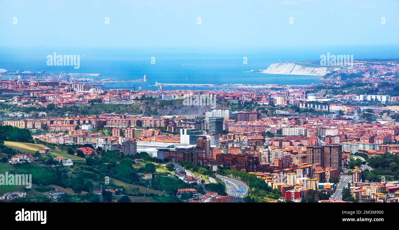 Aerial view of Bilbao, Spain. Panoramic landscape Stock Photo - Alamy