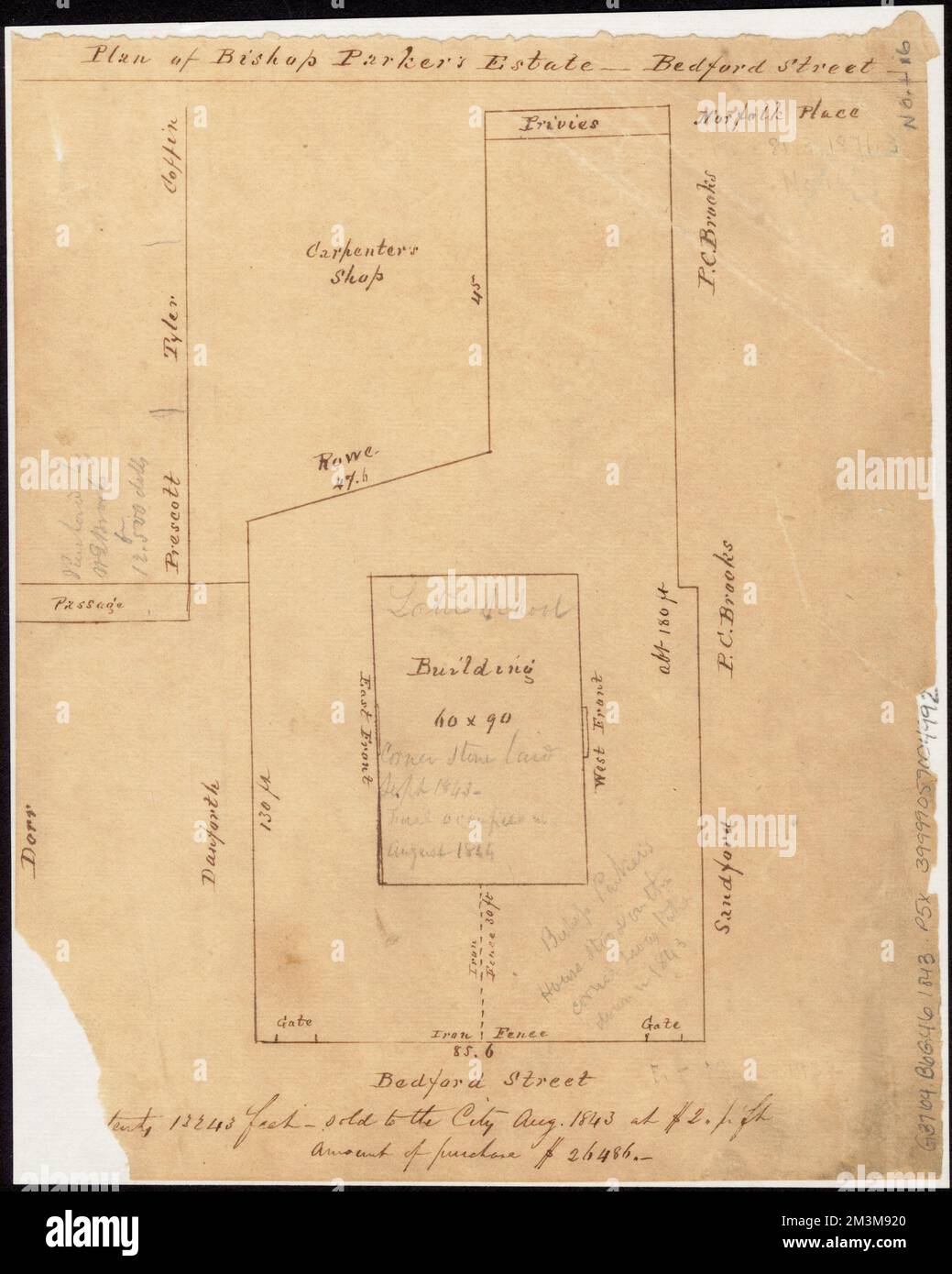 Plan of Bishop Parker's estate Bedford Street , Real property ...