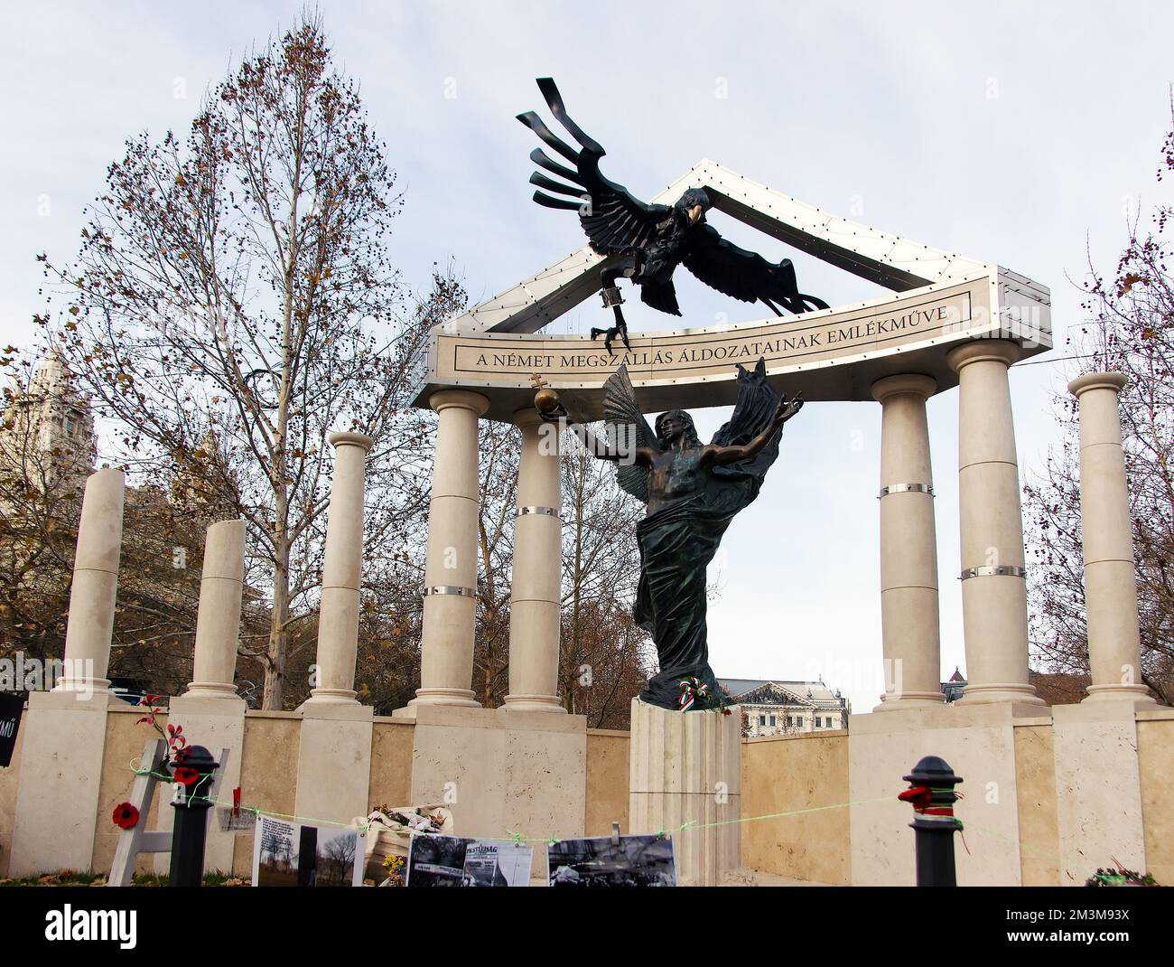 Memorial of victims of the Germany occupation of Hungary in 1944. in ...