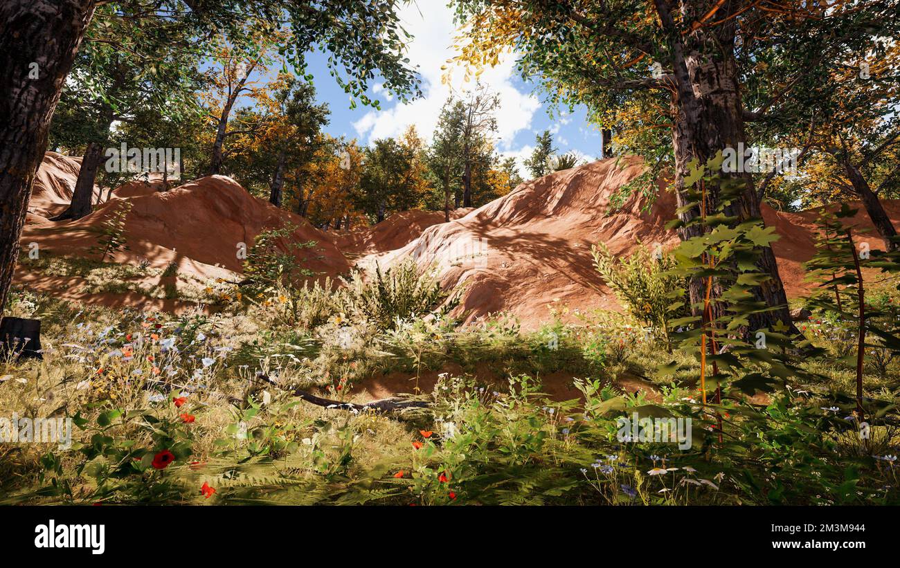 3D Render Background to ecology and sustainable development ...