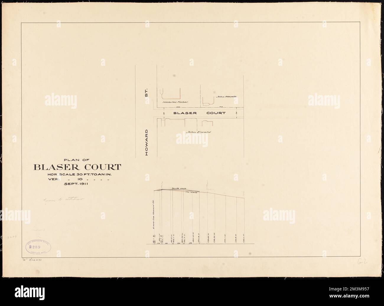 Plan of Blaser Court , Streets. Lawrence Stock Photo - Alamy