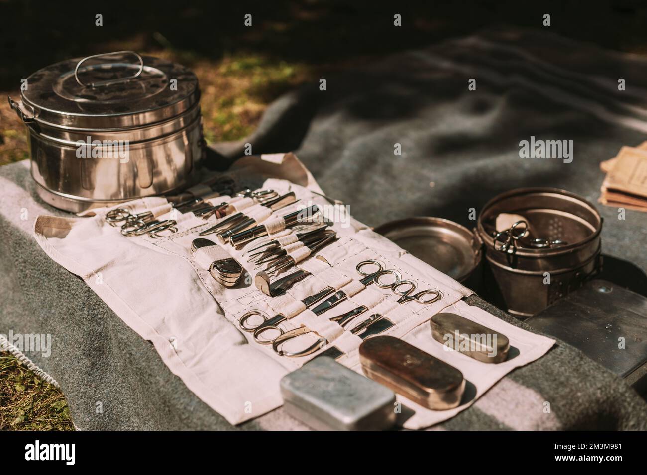 Old Medical And Surgical Instruments. Many Surgical Instruments For ...