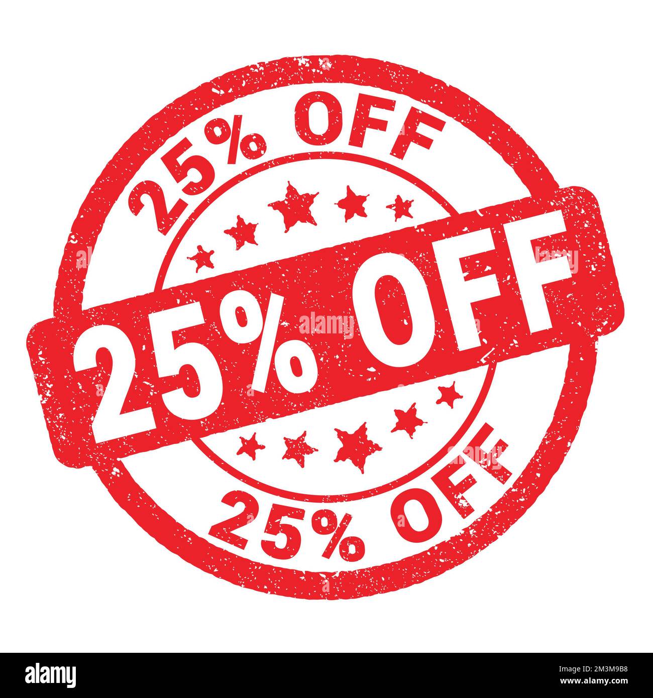 25% OFF text written on red grungy stamp sign Stock Photo - Alamy