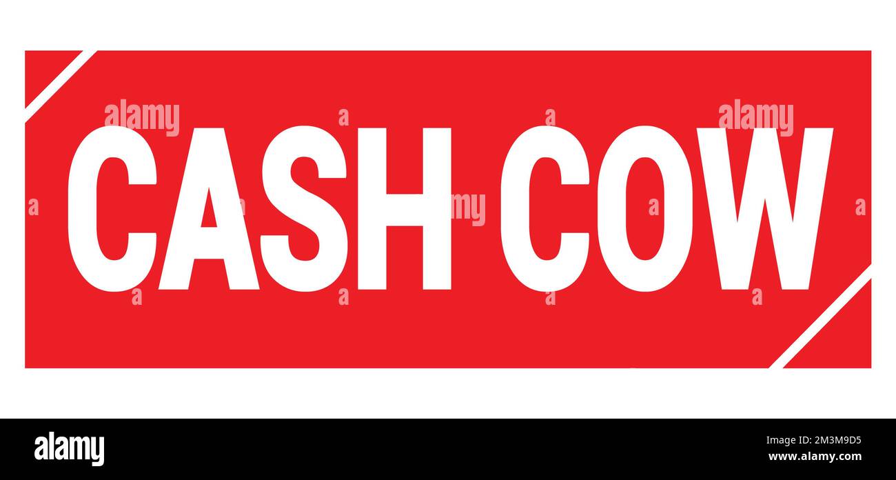 CASH COW text written on red grungy stamp sign Stock Photo - Alamy
