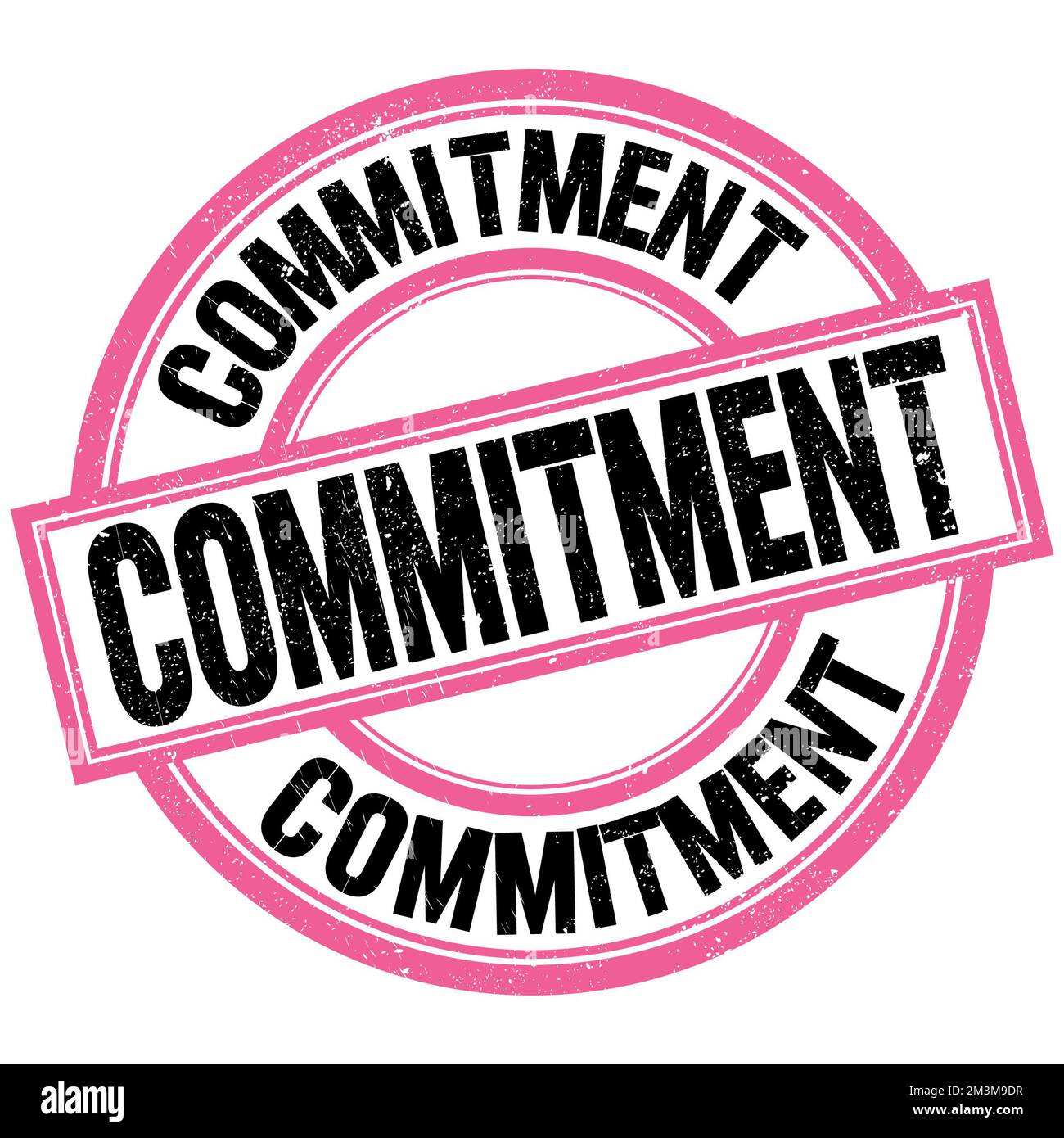 Commitment stamp sign round hi-res stock photography and images - Alamy