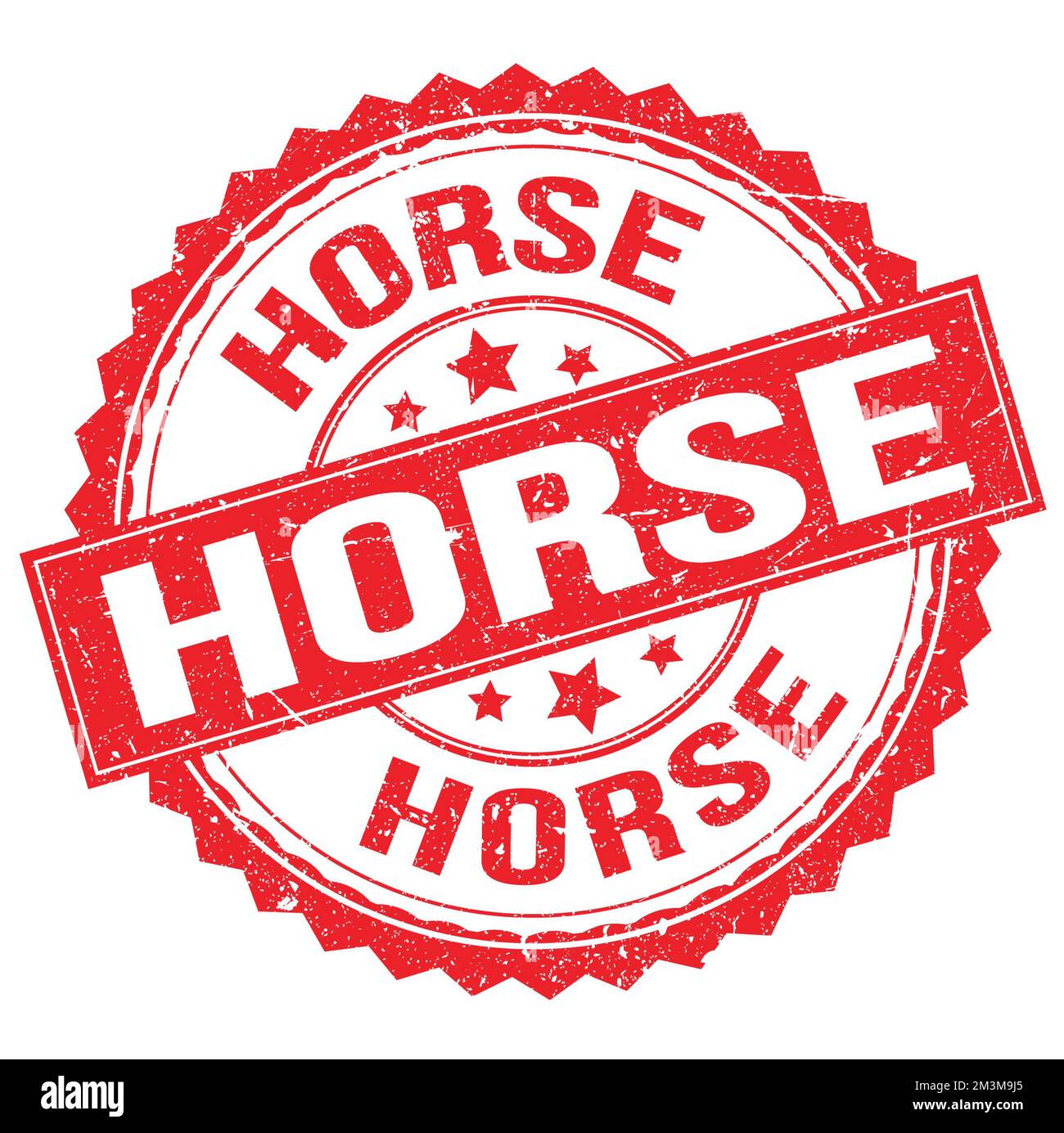 HORSE text written on red round stamp sign Stock Photo - Alamy