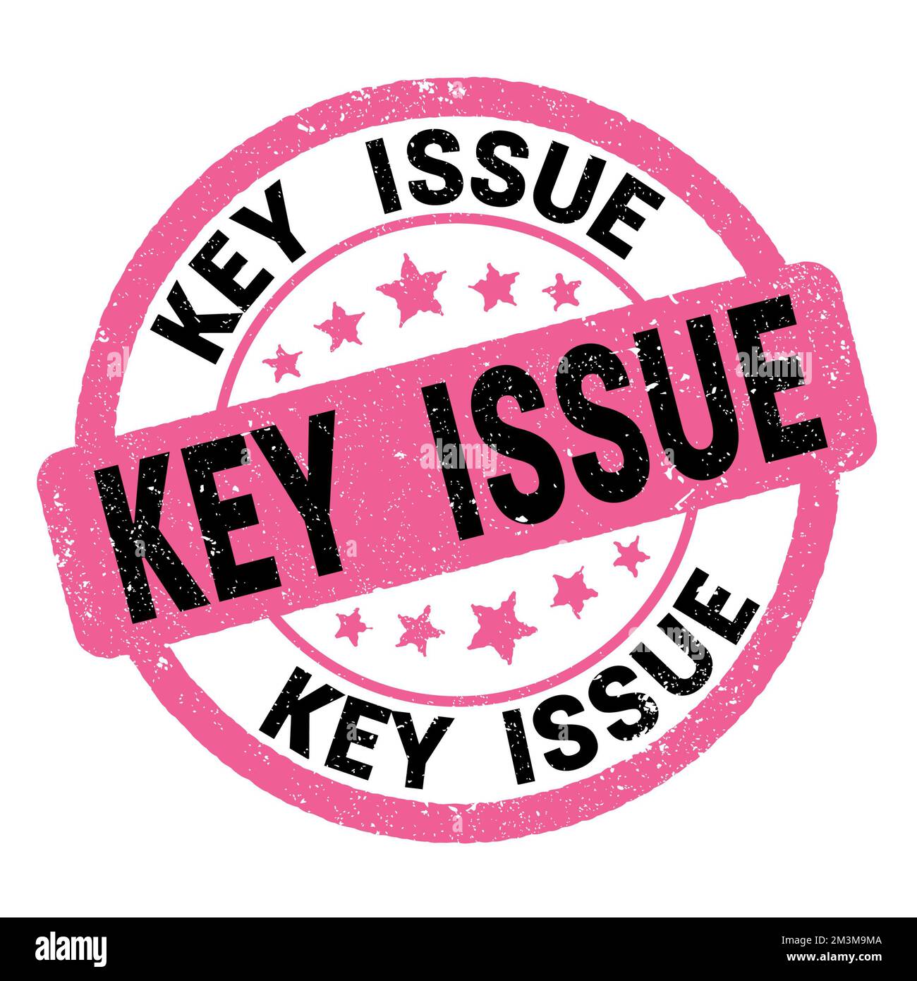 KEY ISSUE text written on pink-black grungy stamp sign Stock Photo - Alamy