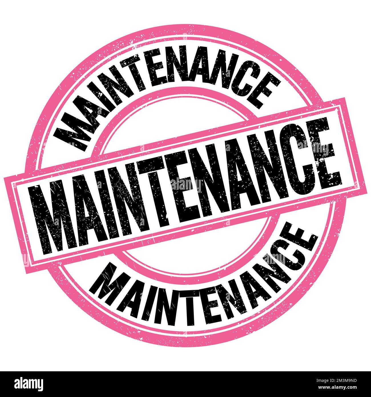 MAINTENANCE text written on pink-black round stamp sign Stock Photo - Alamy
