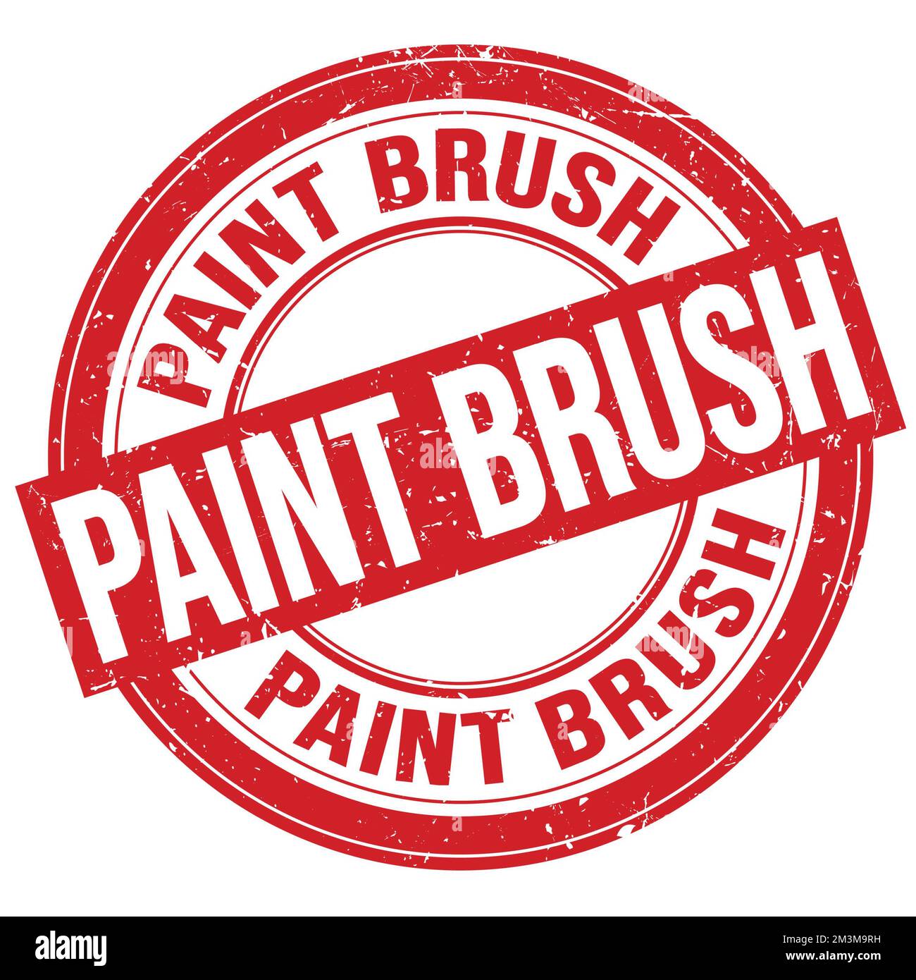 PAINT BRUSH text written on red round grungy stamp sign Stock Photo - Alamy