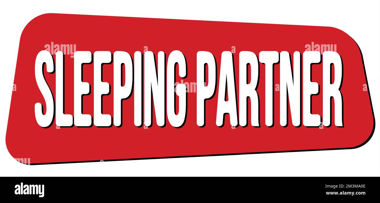 SLEEPING PARTNER text written on red trapeze stamp sign Stock Photo - Alamy