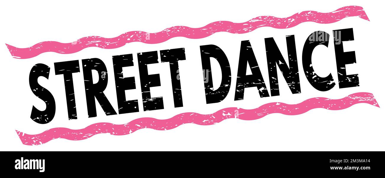 STREET DANCE text written on pink-black lines stamp sign Stock Photo ...