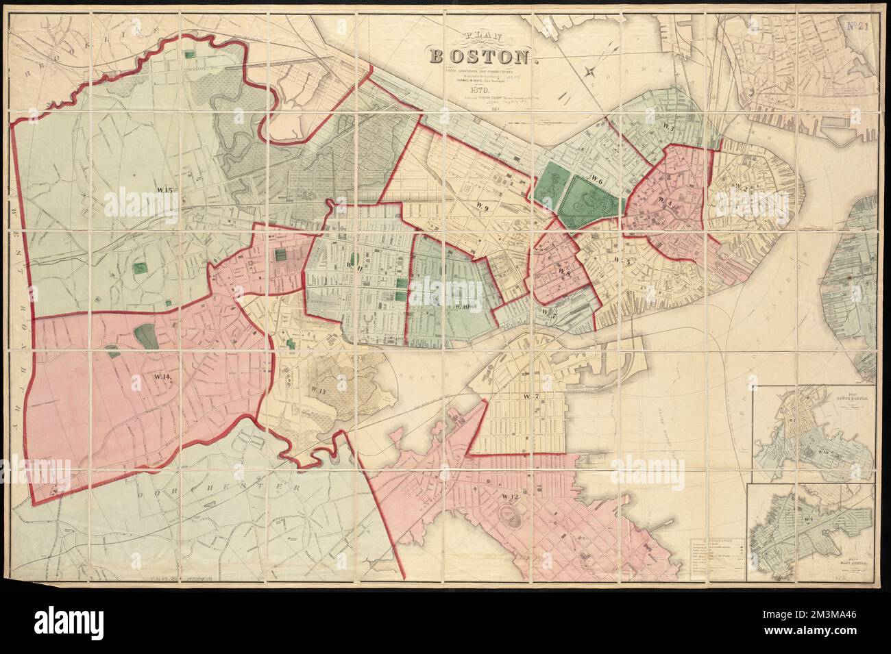 Plan of Boston, with additions and corrections , Boston Mass., Maps ...