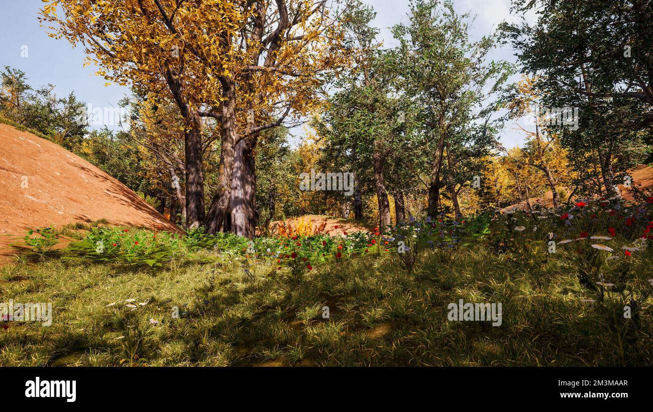 3D Render Background to ecology and sustainable development ...