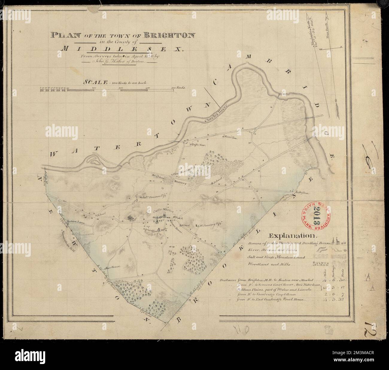 Plan of Brighton made by John G. Hales, dated April 1830 ...