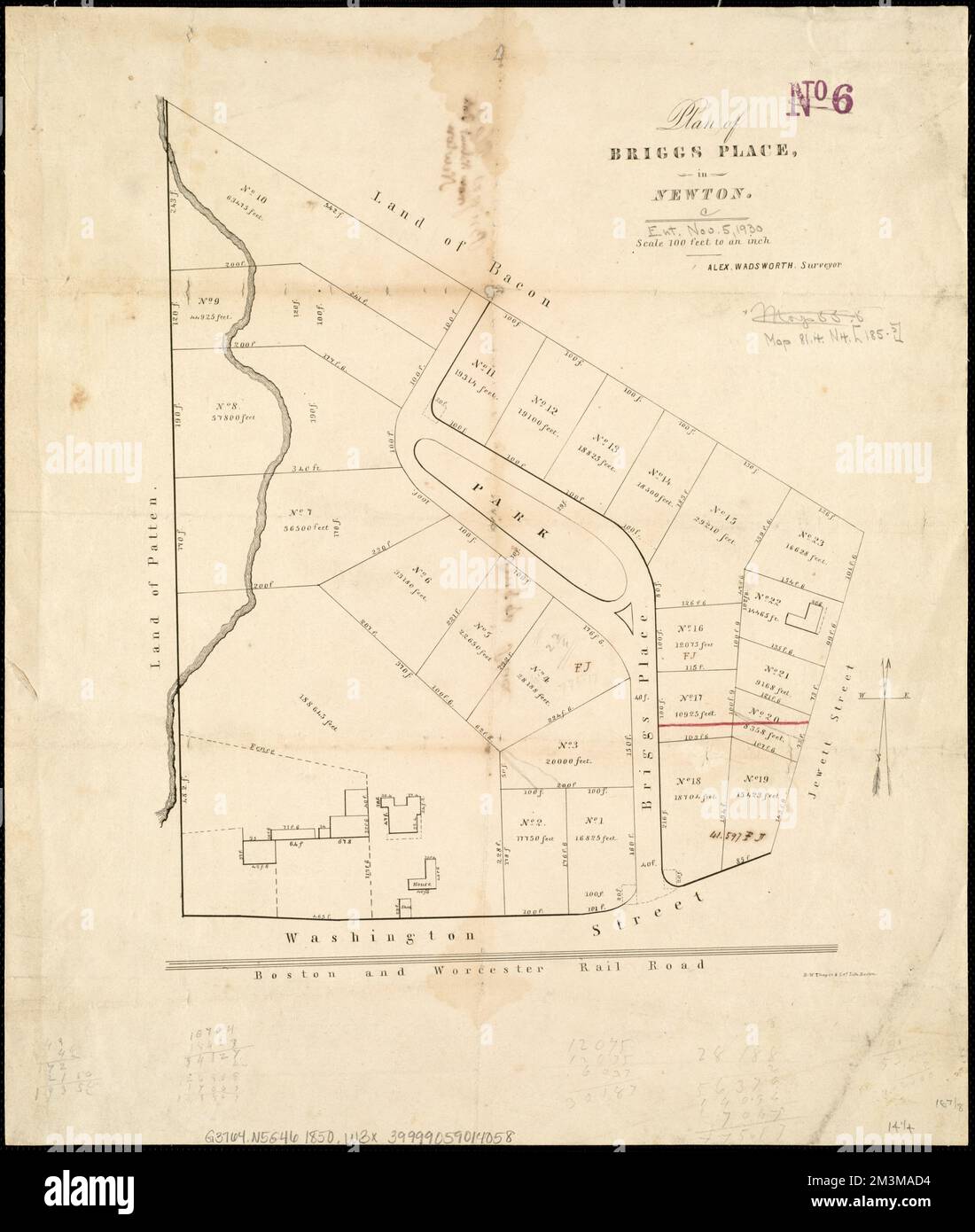 Plan of Briggs Place, in Newton , Real property, Massachusetts, Newton ...