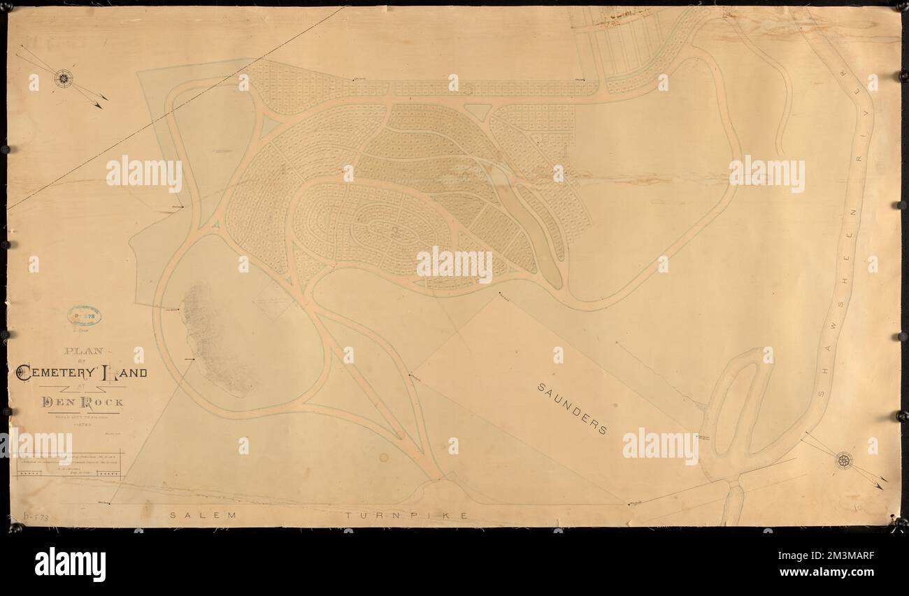 Plan of cemetery land at Den Rock , Cemeteries, Boundaries. Lawrence ...