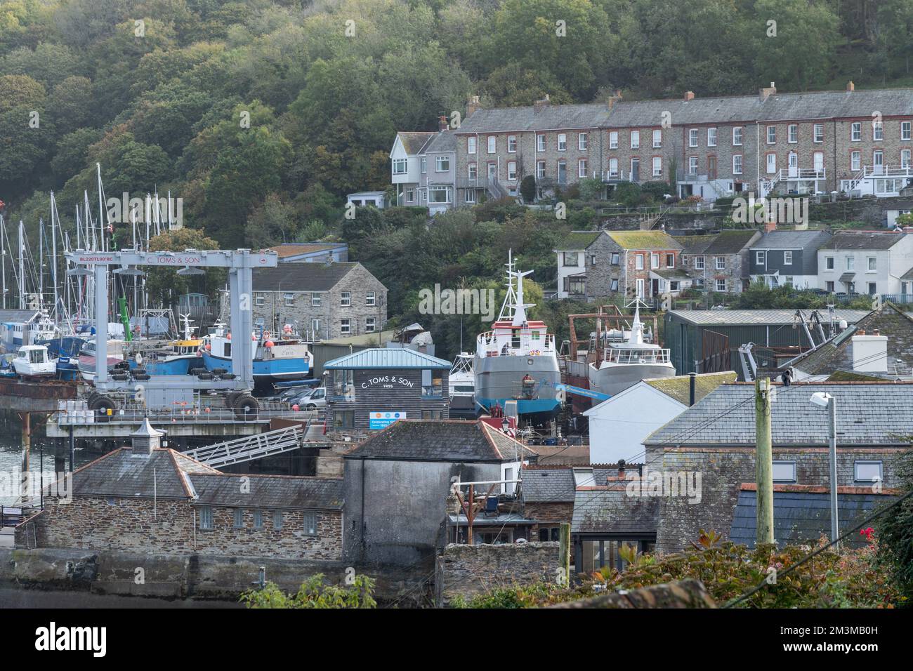 The pretty harbour villages of Fowey and Polruan on the South Cornish ...