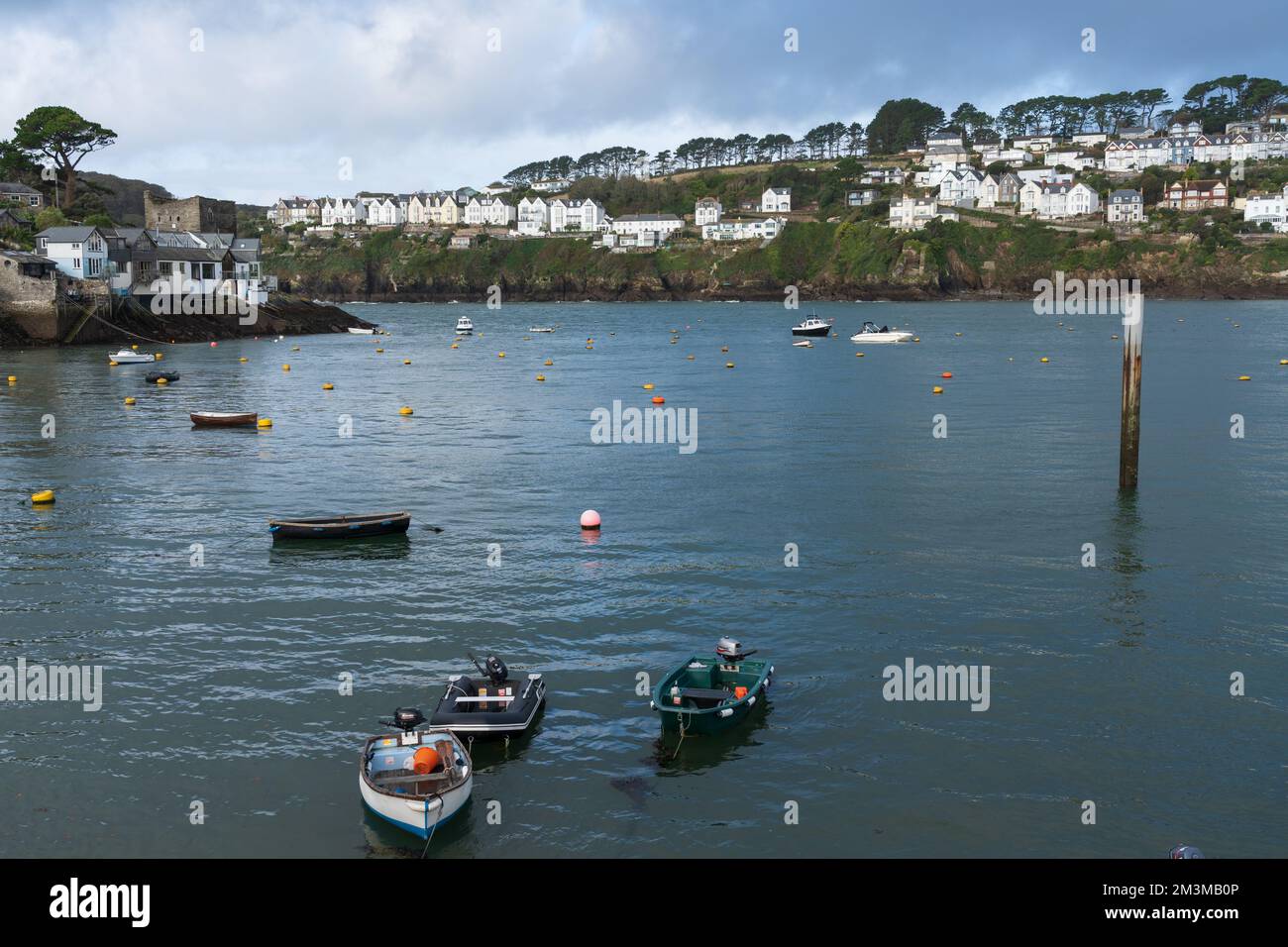 The pretty harbour villages of Fowey and Polruan on the South Cornish ...