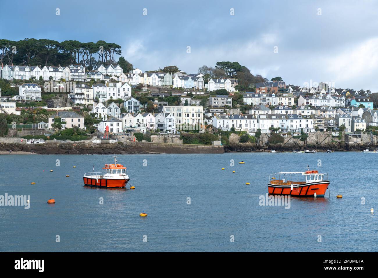 The pretty harbour villages of Fowey and Polruan on the South Cornish ...