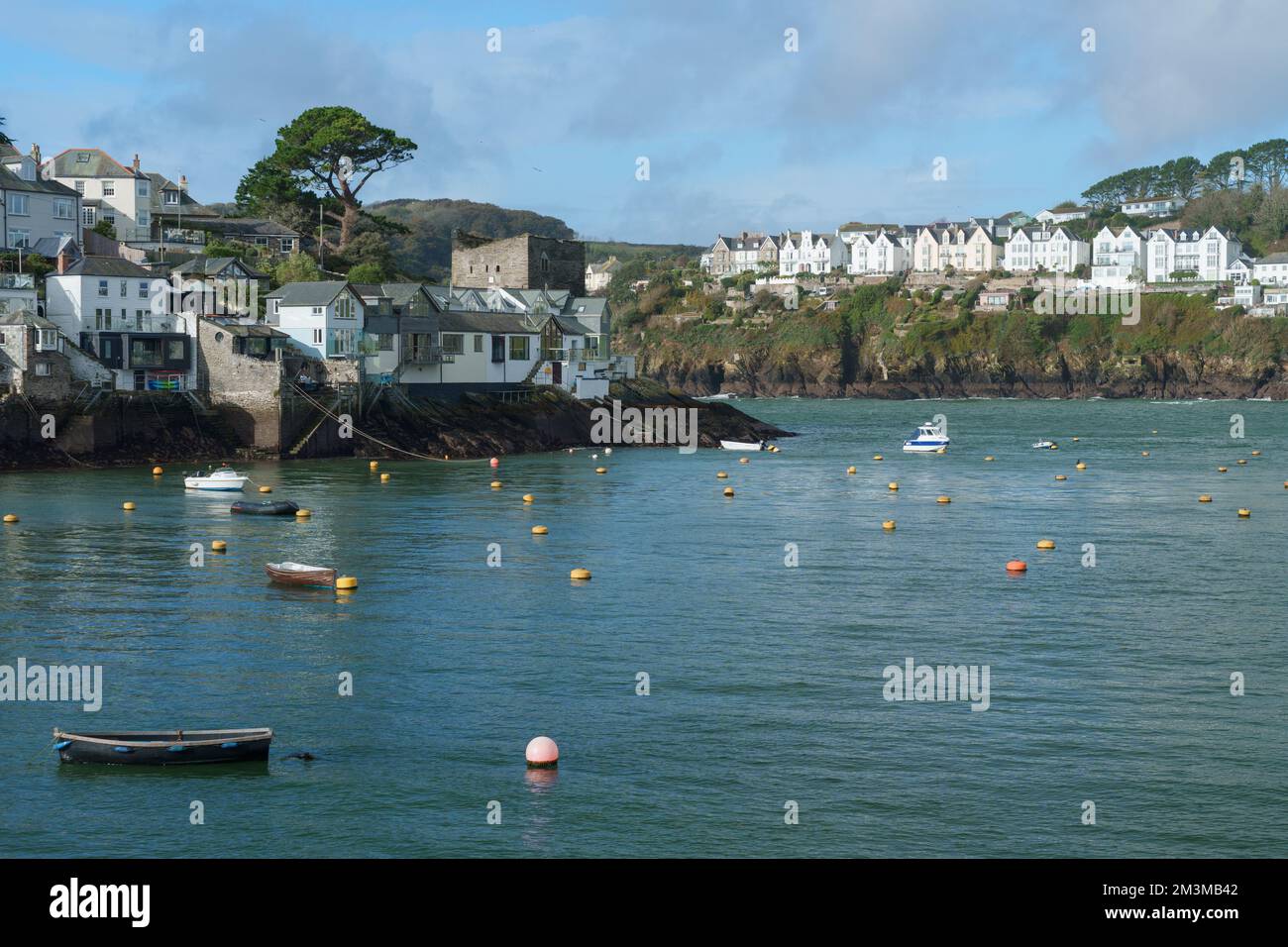 The pretty harbour villages of Fowey and Polruan on the South Cornish ...