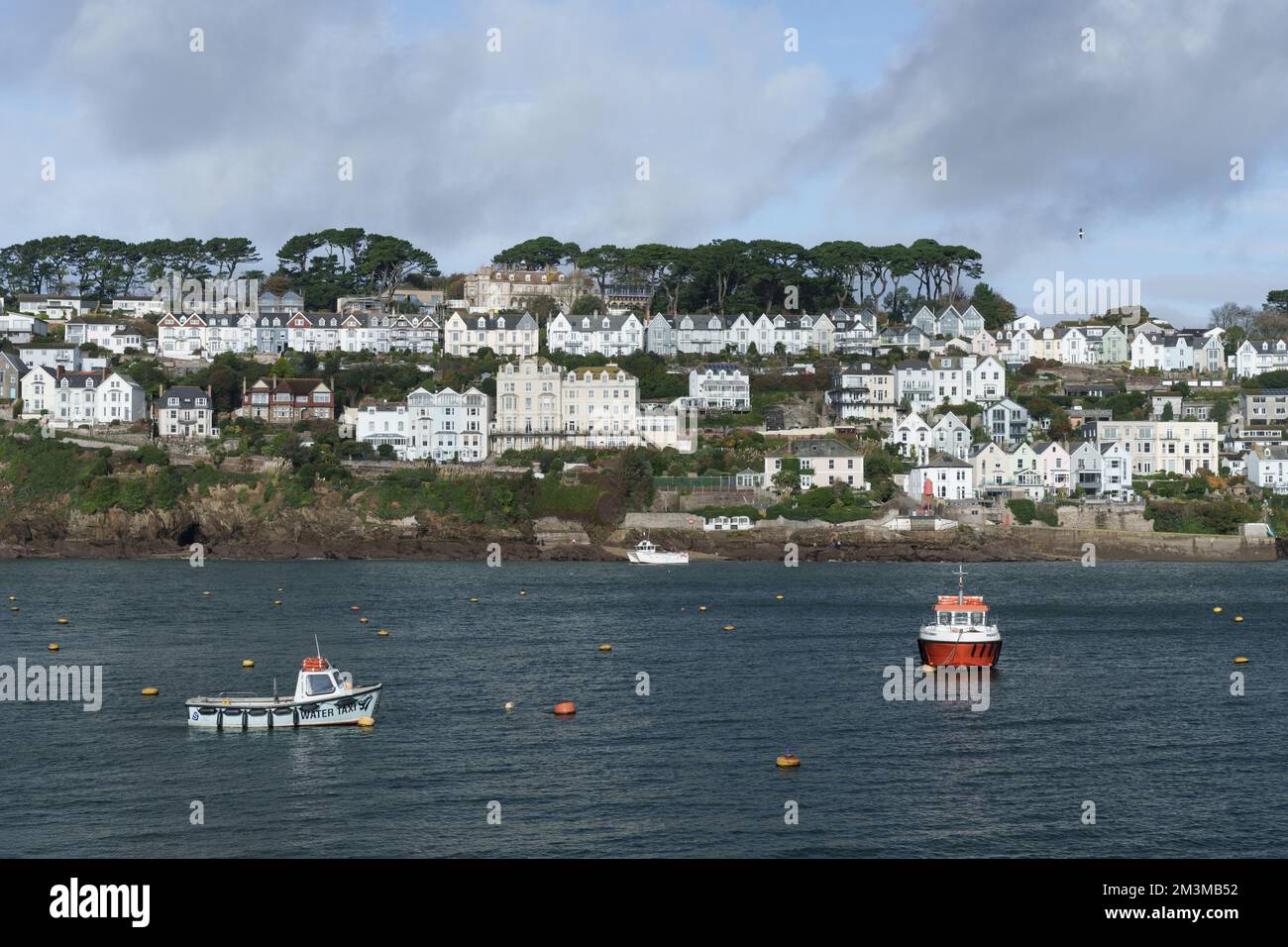 The pretty harbour villages of Fowey and Polruan on the South Cornish ...