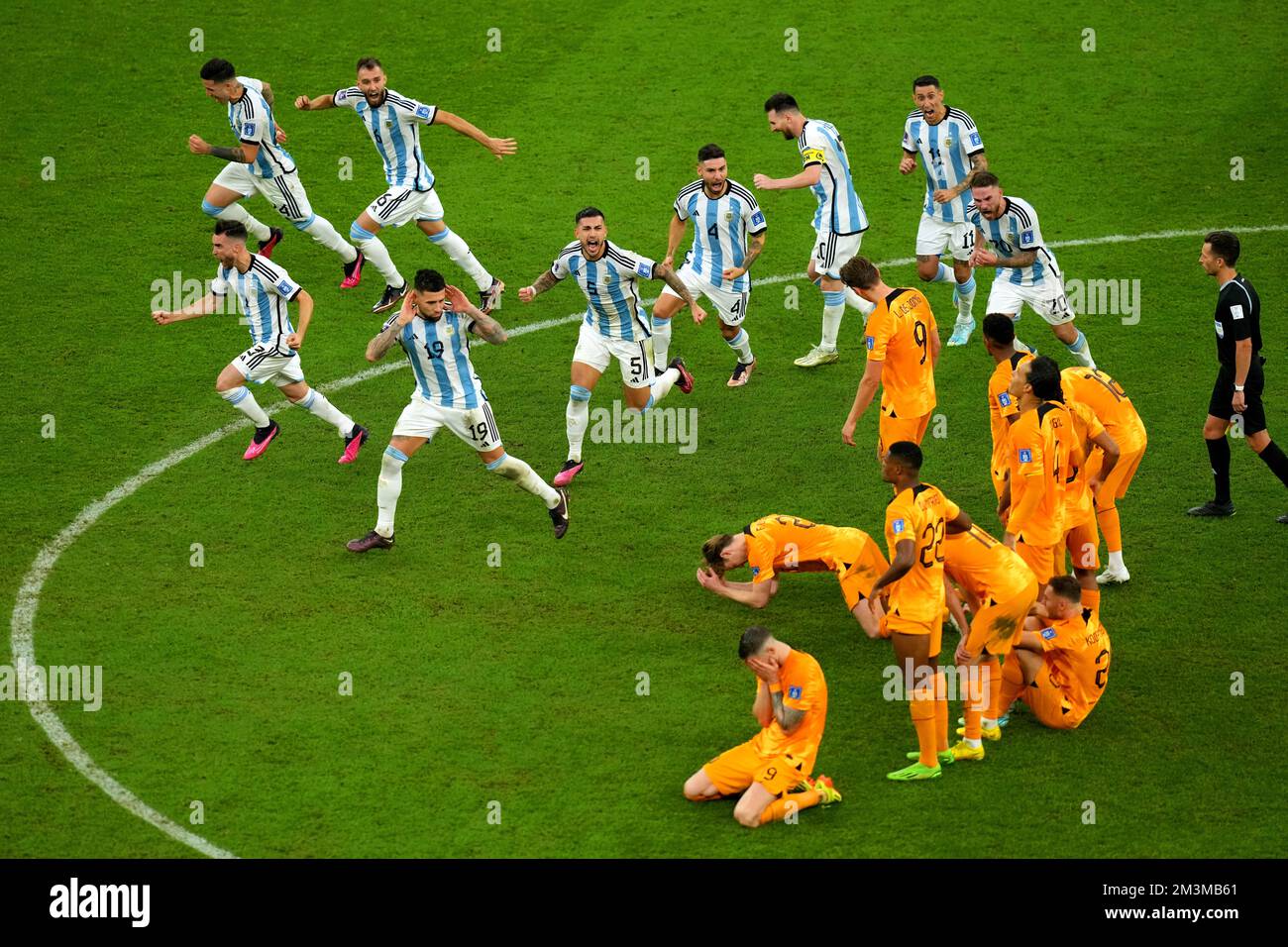 File photo dated 09-12-2022 of Argentina's players provocatively taunt ...