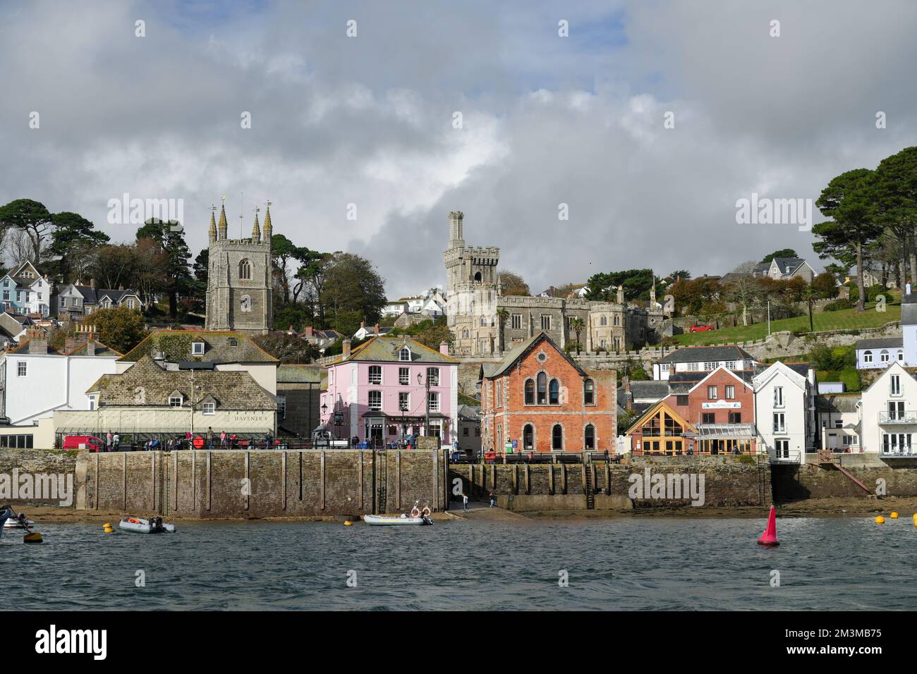 The pretty harbour villages of Fowey and Polruan on the South Cornish ...