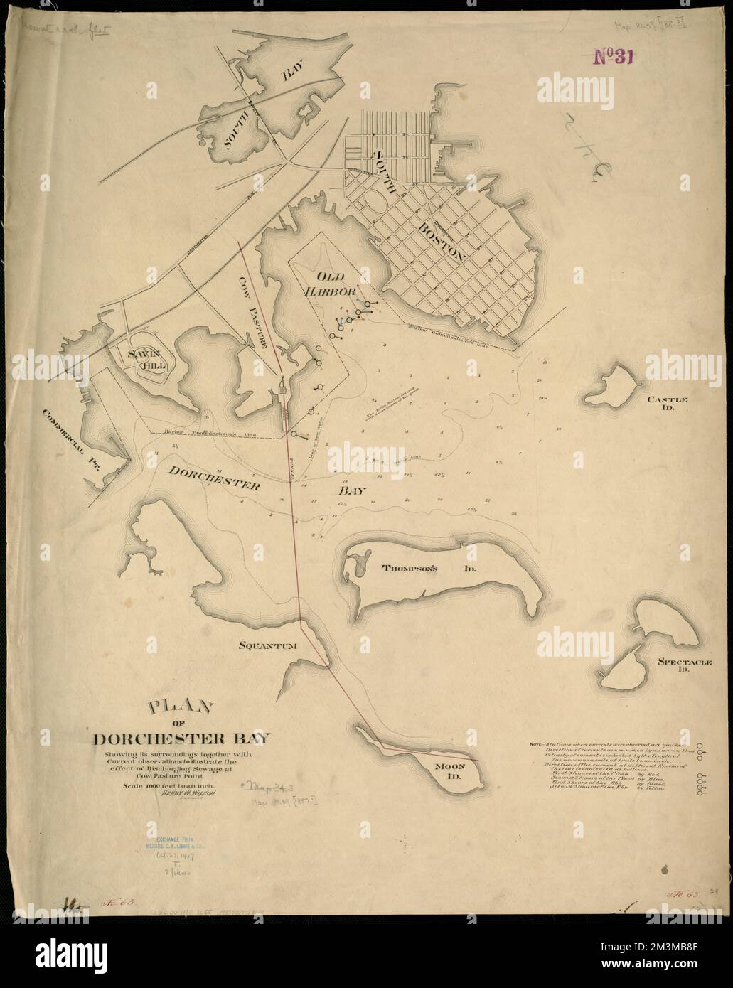 Plan of Dorchester Bay showing its surroundings together with current ...