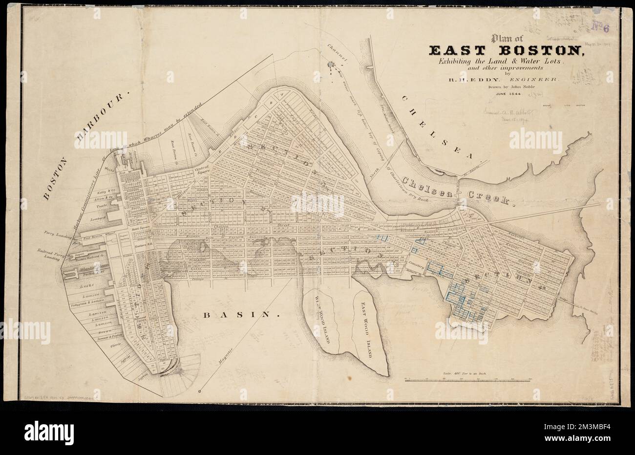 Plan of East Boston : exhibiting the land & water lots and other ...