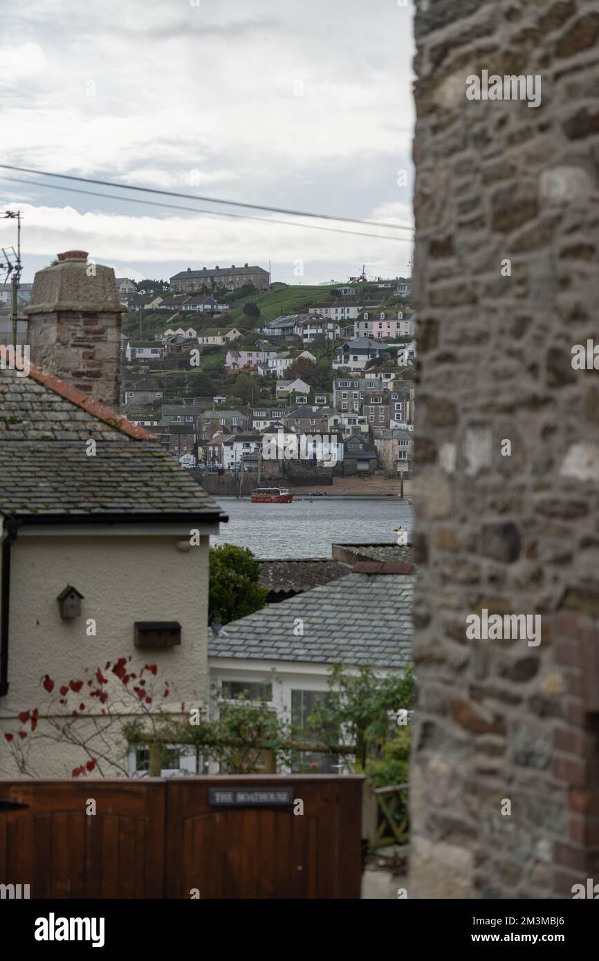 The pretty harbour villages of Fowey and Polruan on the South Cornish ...