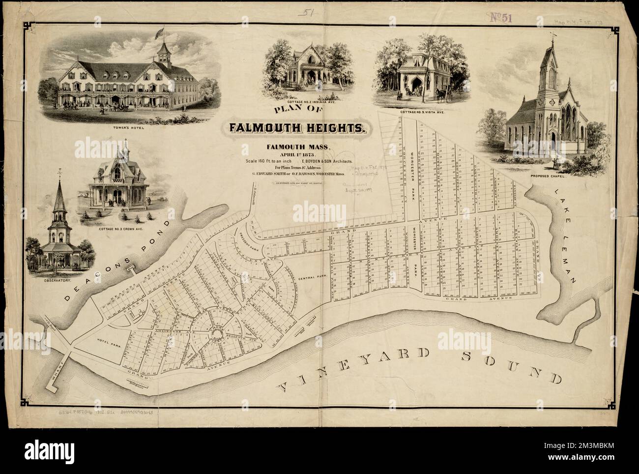Map of falmouth massachusetts hi-res stock photography and images - Alamy