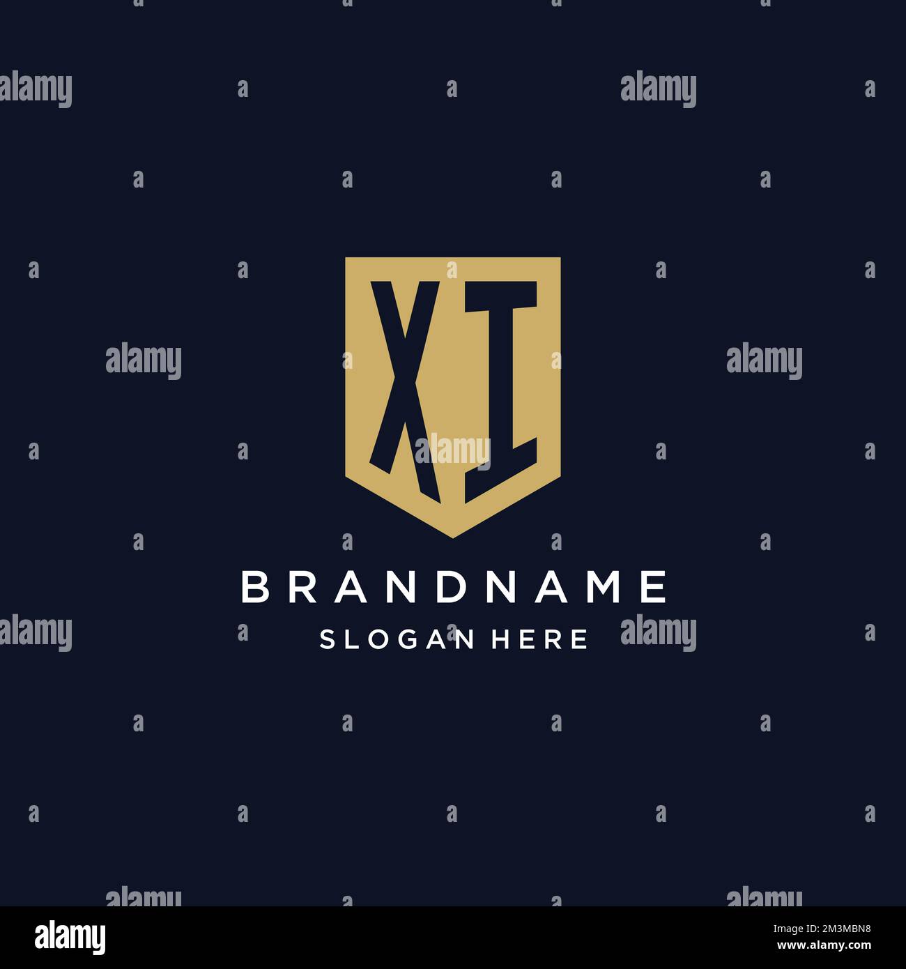 XI monogram initials logo design with shield icon template Stock Vector Image & Art - Alamy