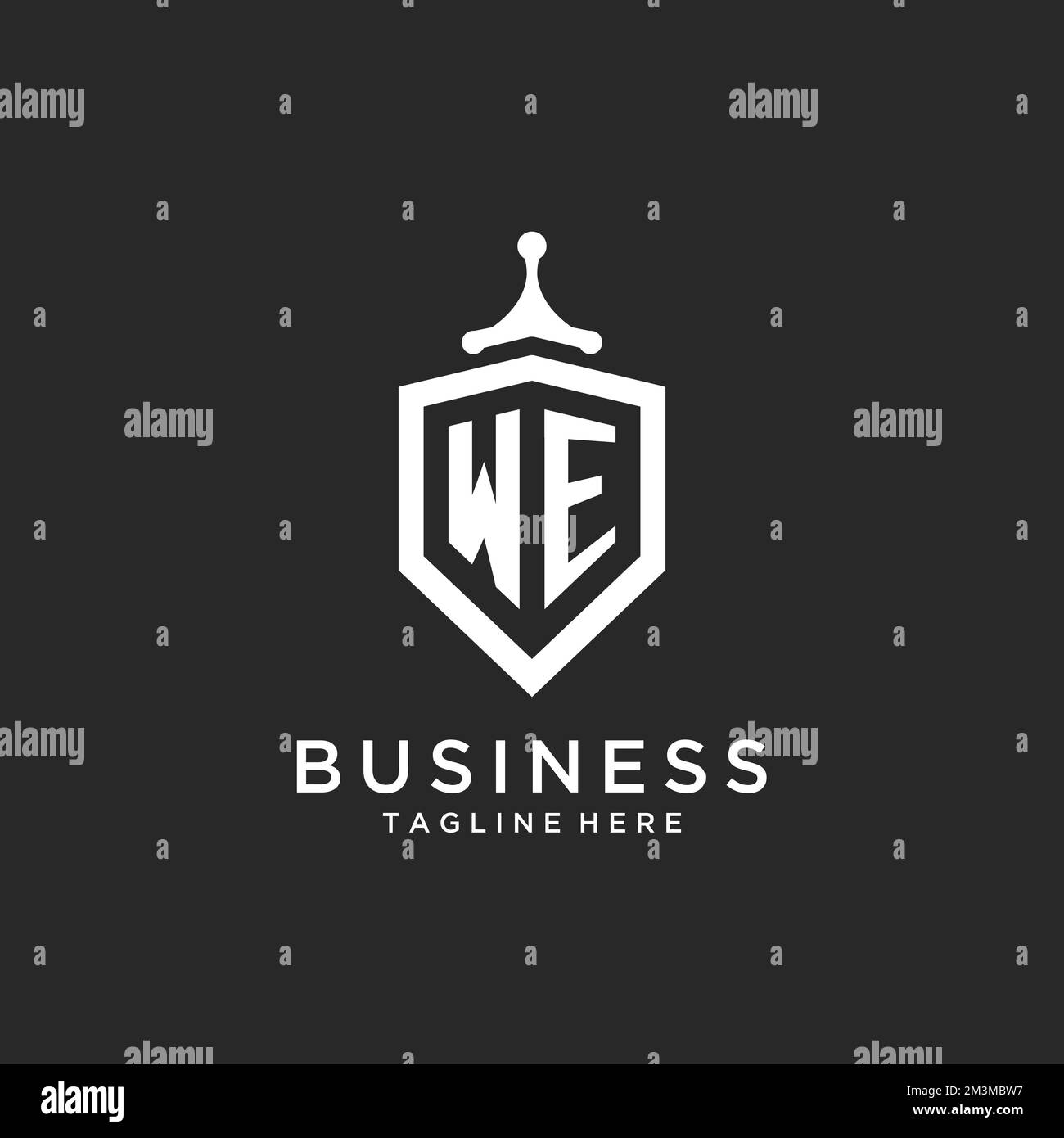 WE monogram logo initial with shield guard shape design ideas Stock Vector Image & Art - Alamy