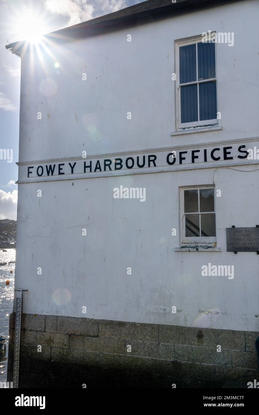 The pretty harbour villages of Fowey and Polruan on the South Cornish ...