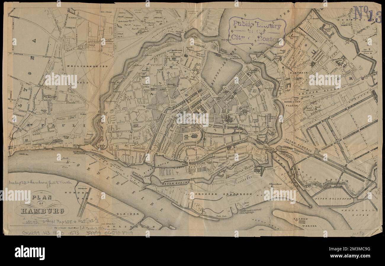Plan of Hamburg , Hamburg Germany, Maps Norman B. Leventhal Map Center ...