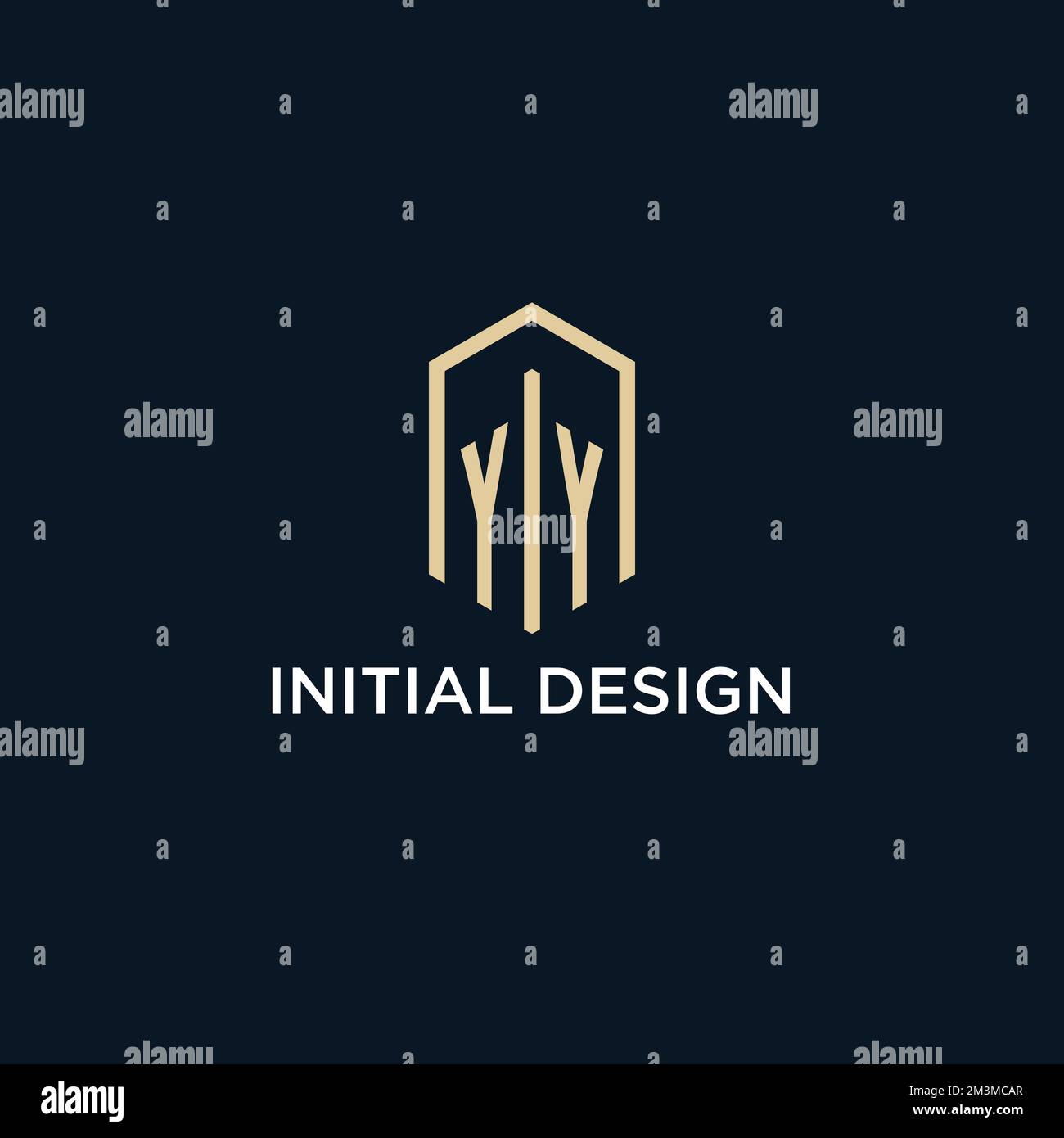 YY initial monogram logo with hexagonal shape style, real estate logo design ideas inspiration ...