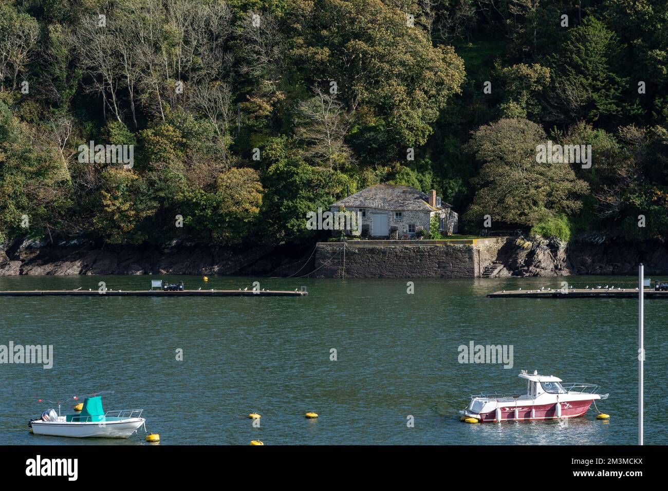 The pretty harbour villages of Fowey and Polruan on the South Cornish ...