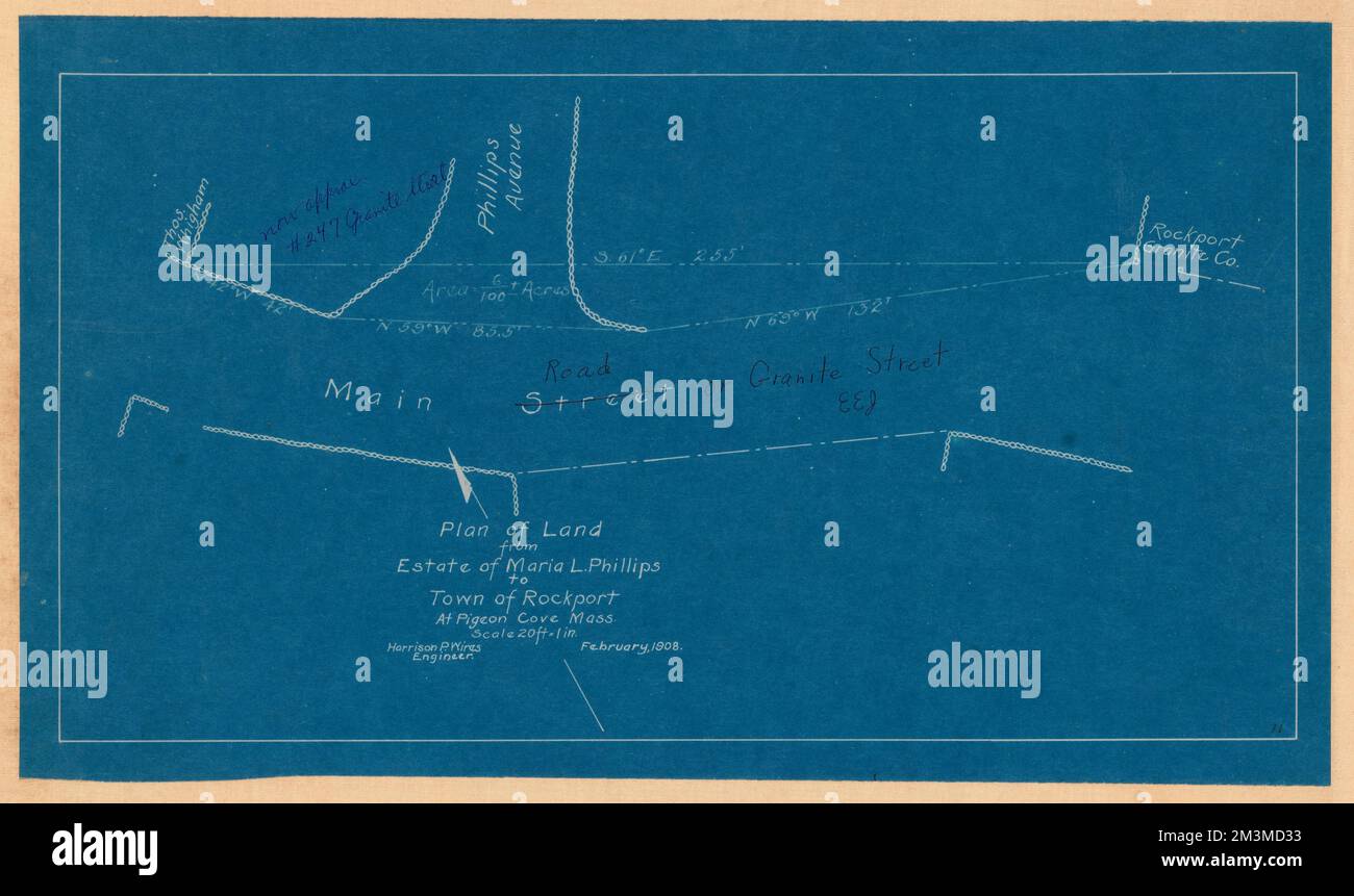 Plan of land from estate of Maria L. Phillips to Town of Rockport at ...