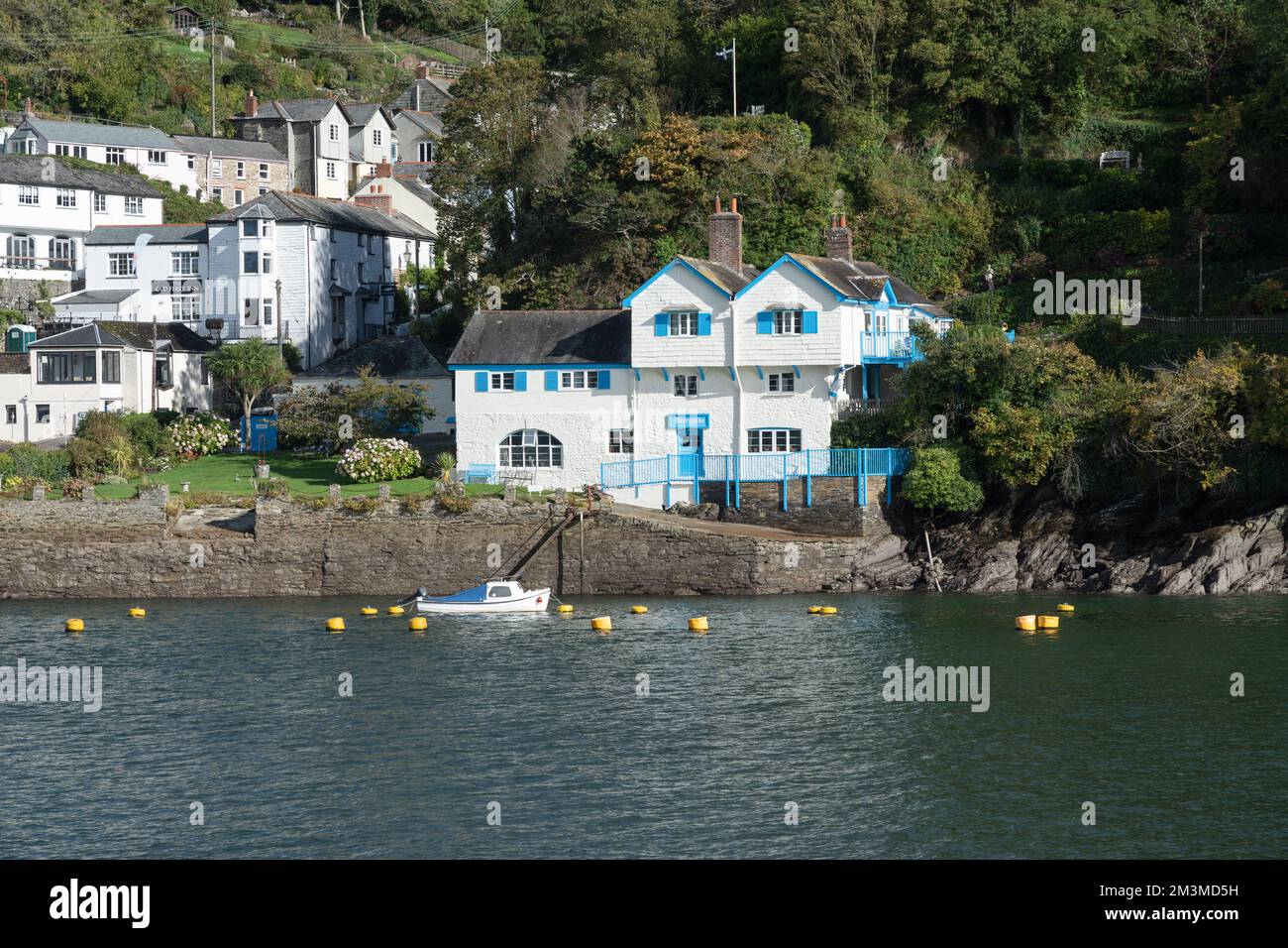 The pretty harbour villages of Fowey and Polruan on the South Cornish ...