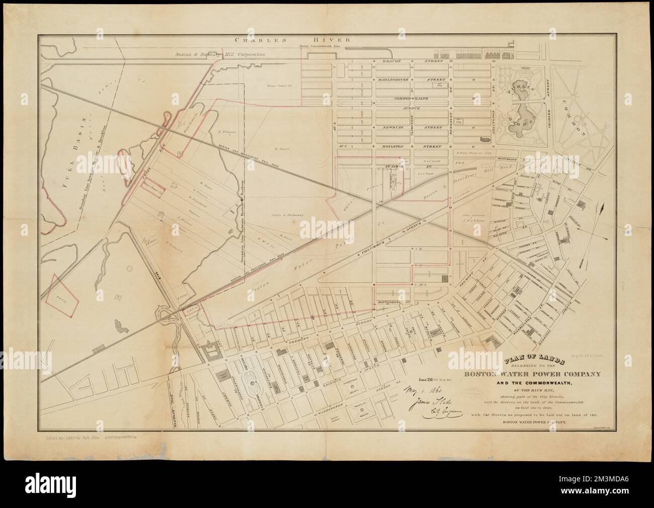 Plan of lands belonging to the Boston Water Power Company and the ...