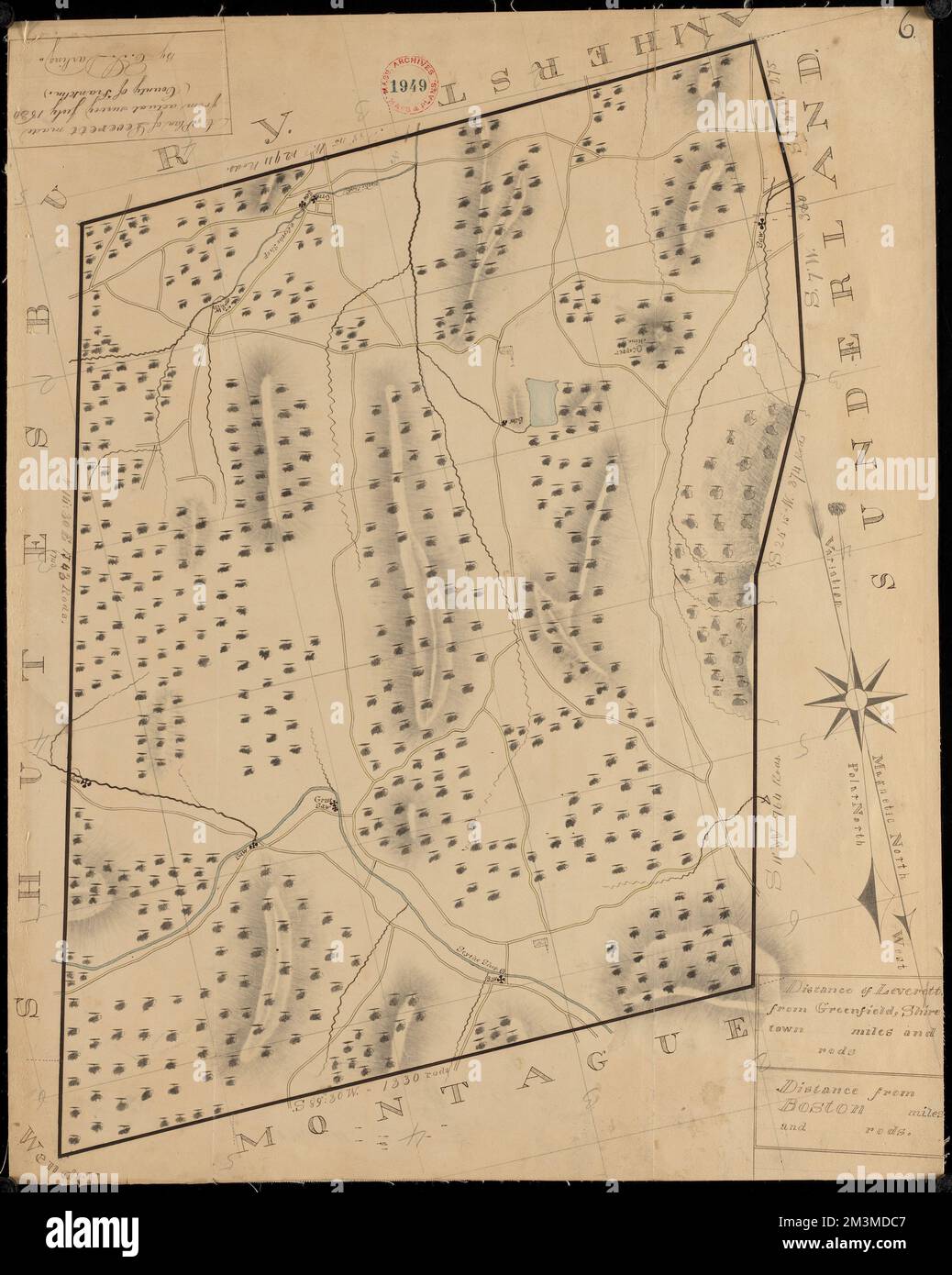 Plan of Leverett made by E. S. Darling, dated July 1830 ...