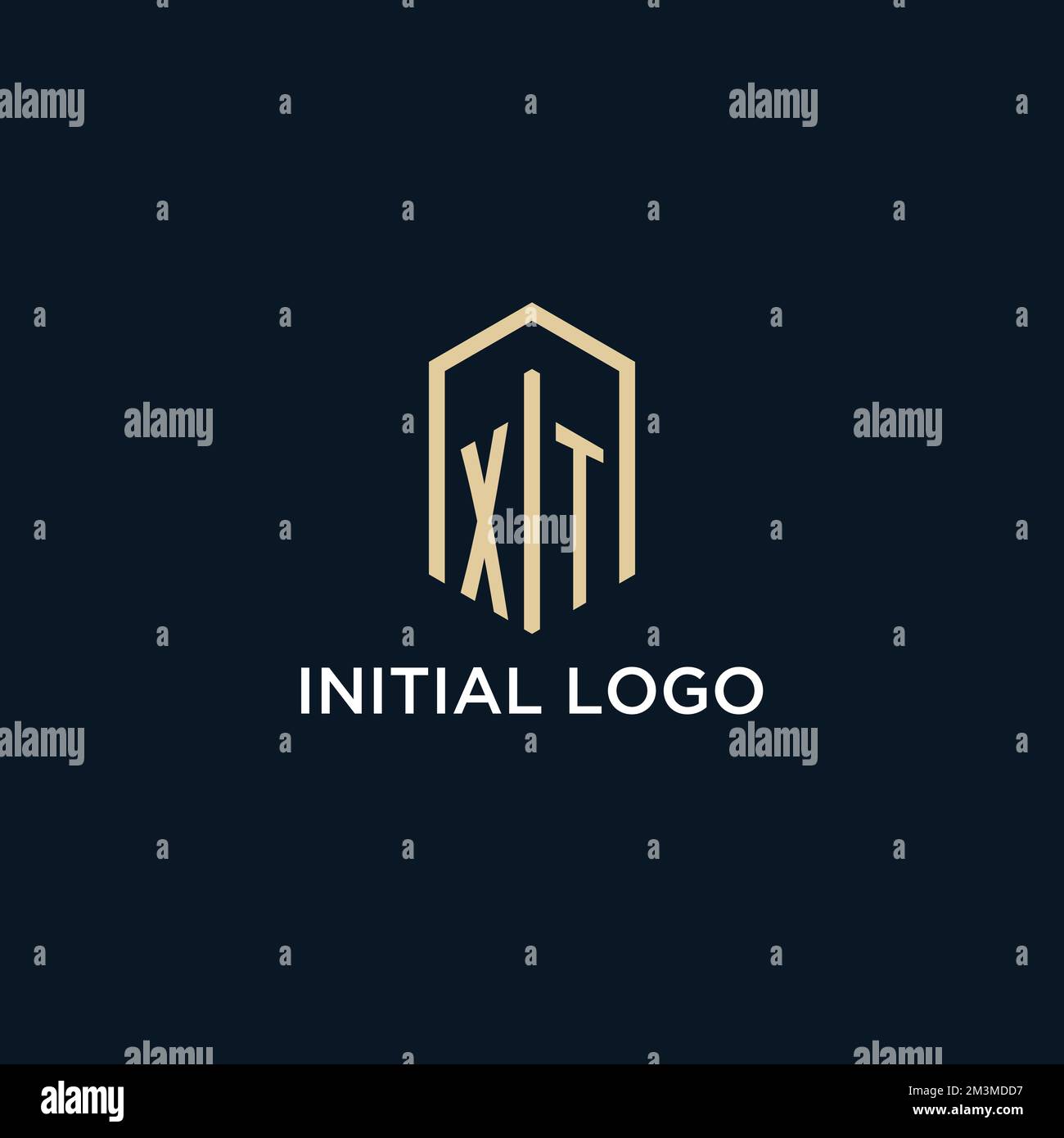 XT initial monogram logo with hexagonal shape style, real estate logo design ideas inspiration ...