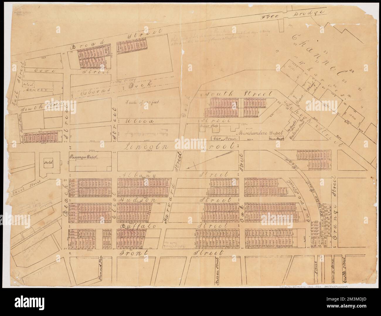 [Plan of lots in Chinatown, between Broad and Front Streets, and Beach ...