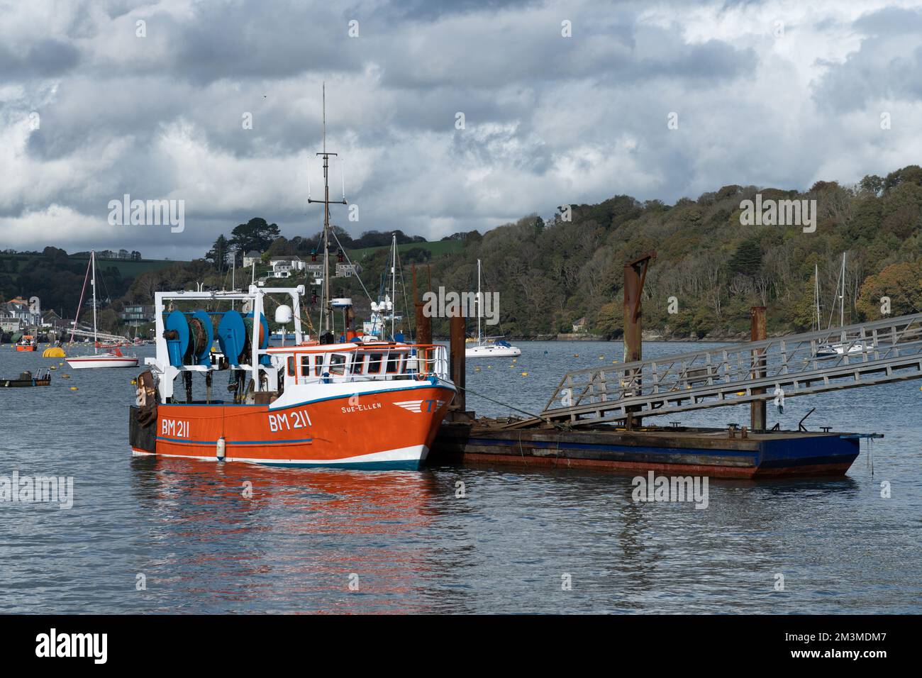 The pretty harbour villages of Fowey and Polruan on the South Cornish ...